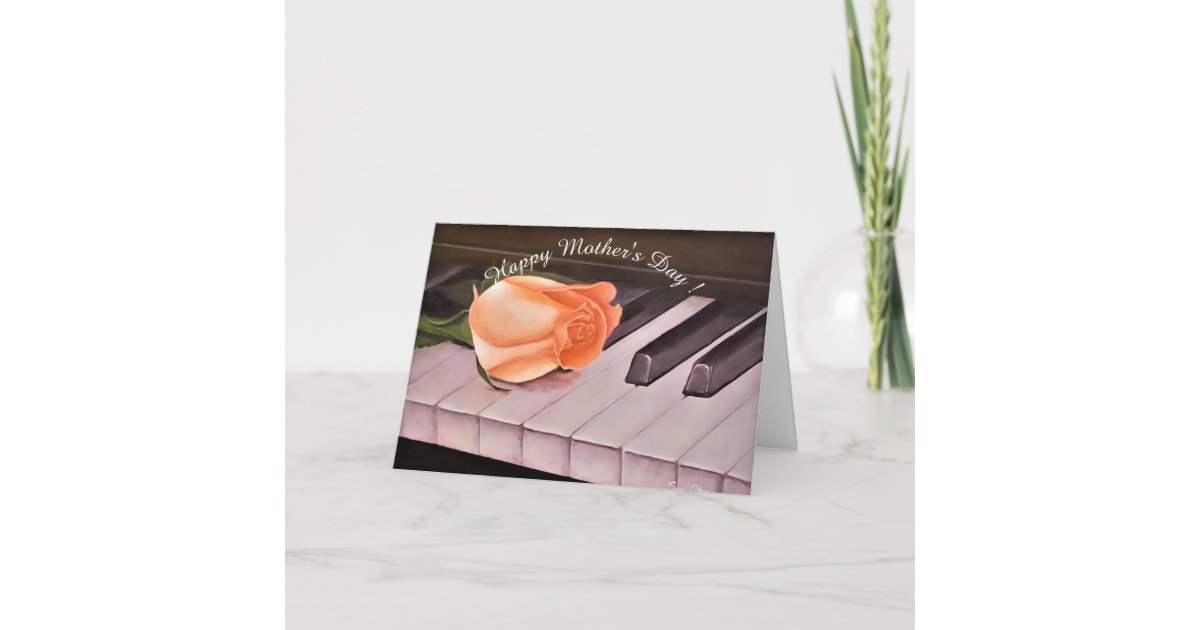 HAPPY MOTHER'S DAY PIANO CARD | Zazzle