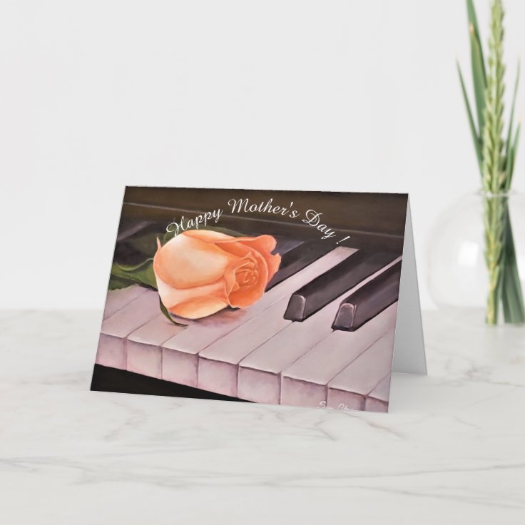 HAPPY MOTHER'S DAY PIANO CARD | Zazzle
