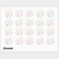 Happy Mother's Day Soft Floral Watercolor Pastel Classic Round Sticker ...