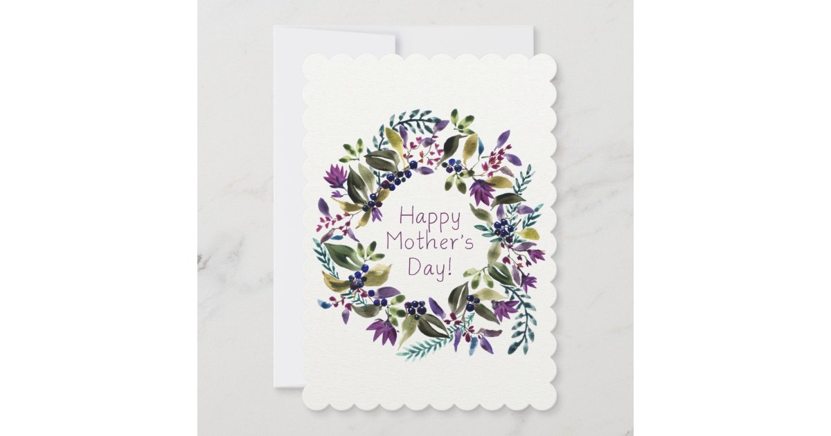 Happy Mother's Day Watercolor Flowers | Zazzle