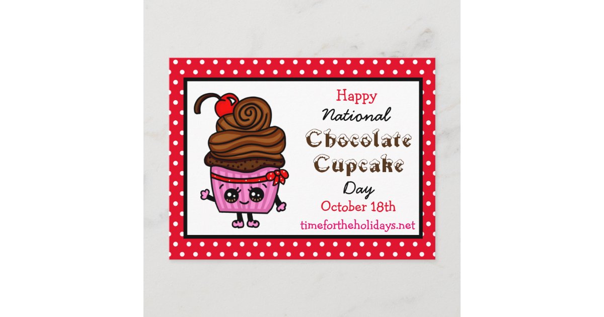 Happy National Cupcake Day - October 18th Postcard | Zazzle