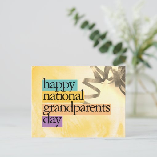 happy national grandparents day postcard | Zazzle