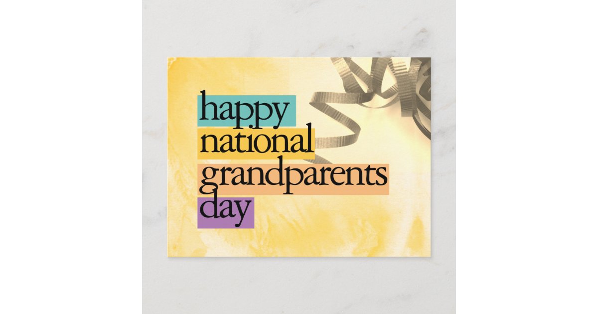 happy national grandparents day postcard | Zazzle