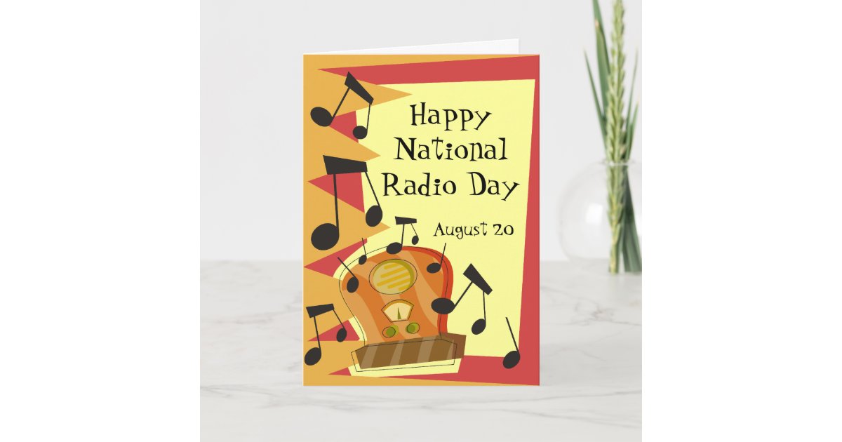 Happy National Radio Day, August 20 Card | Zazzle