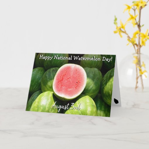 Happy National Watermelon Day Card | Zazzle