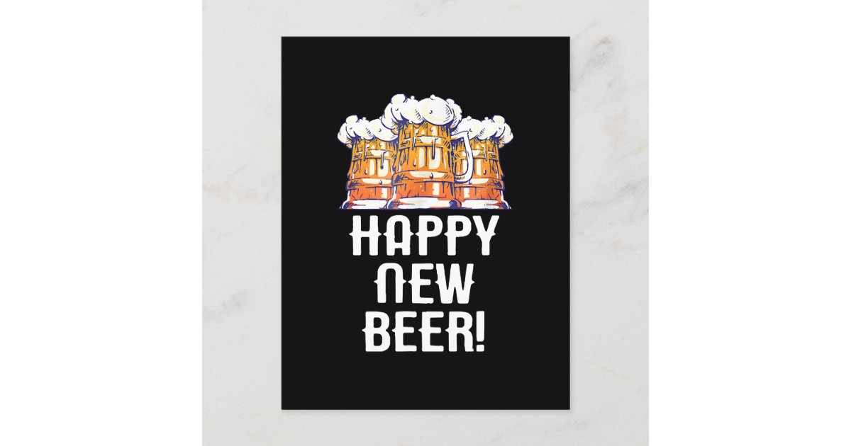 HAPPY NEW BEER! New Year's Eve Party Drinking Enclosure Card | Zazzle