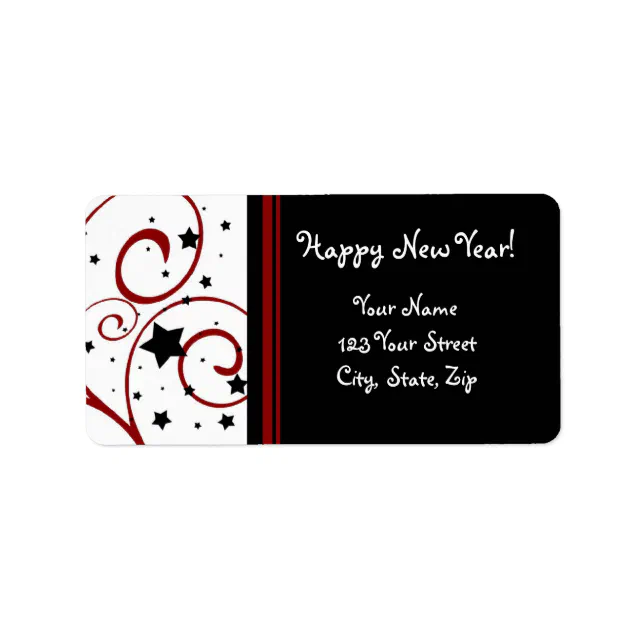 Happy New Year Address Labels | Zazzle