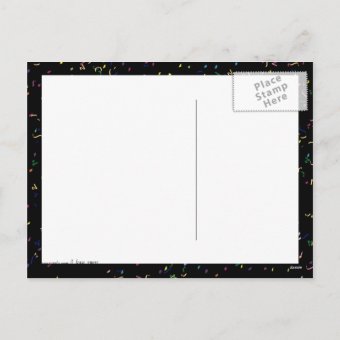 HAPPY NEW YEAR! Blue Text w/Party Hats Holiday Postcard | Zazzle