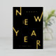 Happy New Year Bold Letters Minimal Modern Photo Foil Holiday Card | Zazzle