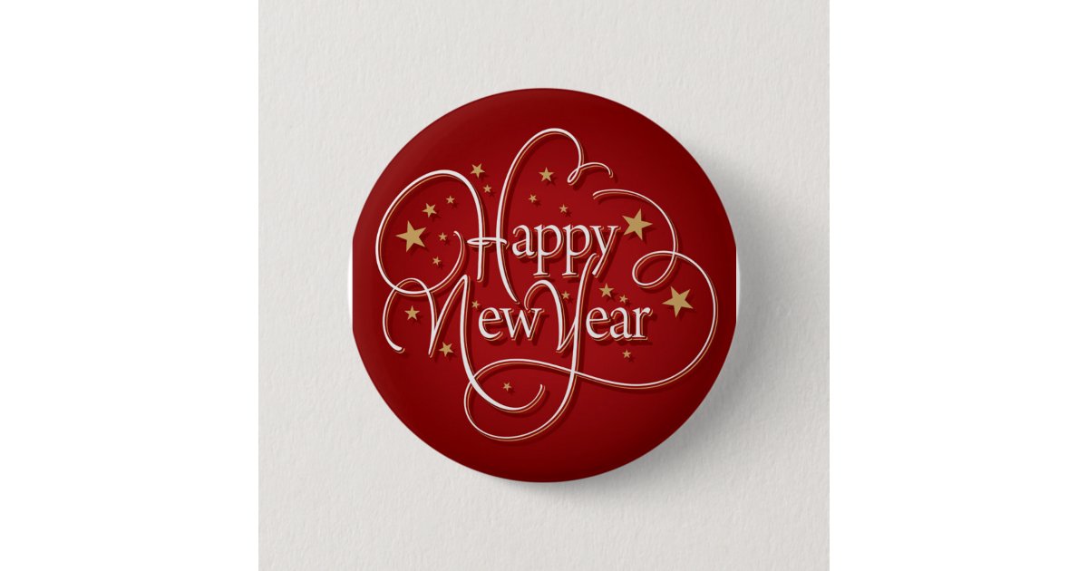 Happy New Year Button | Zazzle