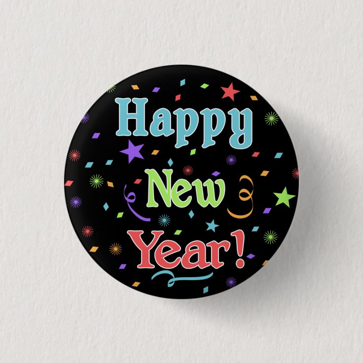 Happy New Year Button | Zazzle