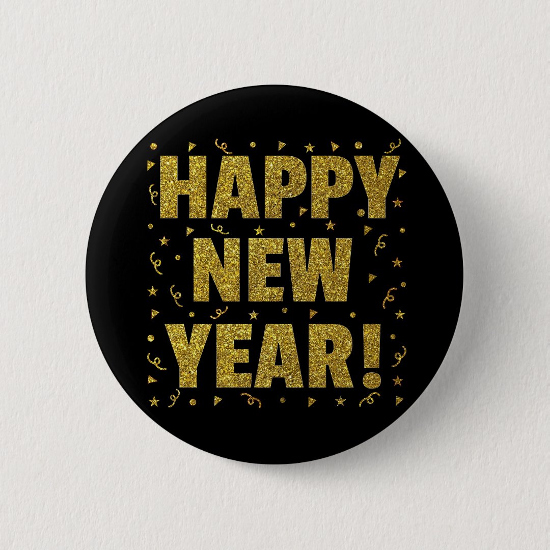 Happy New Year Button | Zazzle