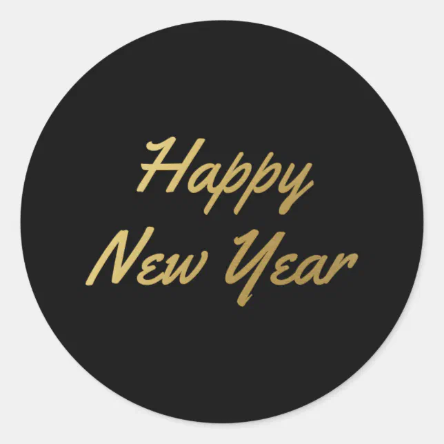 Happy new year - classic round sticker | Zazzle