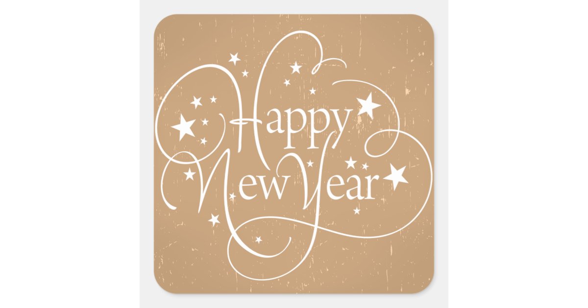 Happy New Year Custom Sticker | Zazzle
