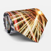Happy New Year | Funny Fireworks Pattern Neck Tie | Zazzle