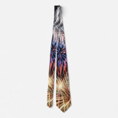 Happy New Year | Funny Fireworks Pattern Neck Tie | Zazzle
