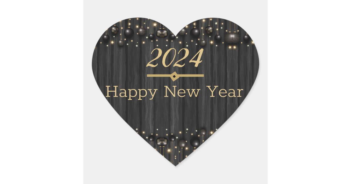 happy new year heart Sticker | Zazzle