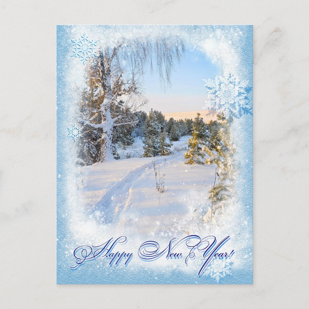 Happy New Year Holiday Postcard | Zazzle