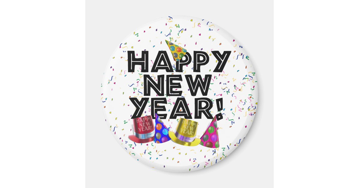 HAPPY NEW YEAR! MAGNET | Zazzle