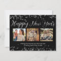 Happy New Year Modern Script Photo Card | Zazzle