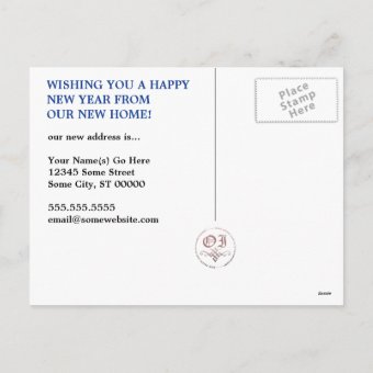 happy new year new address announcement | Zazzle