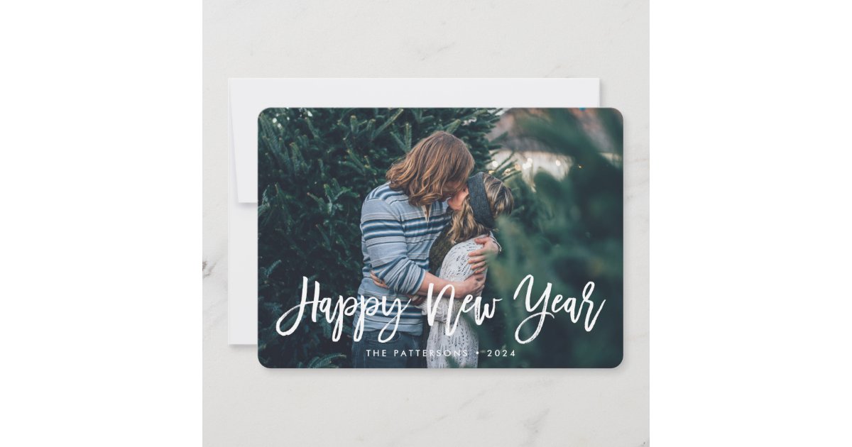 Happy New Year Overlay | Holiday Photo Card | Zazzle
