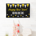 Happy New Year party banner with bunting flags | Zazzle