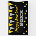 Happy New Year party banner with bunting flags | Zazzle