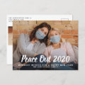 Happy New Year Peace Out 2020 Photo Holiday Postcard | Zazzle