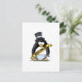 Happy New Year Penguin Holiday Postcard | Zazzle