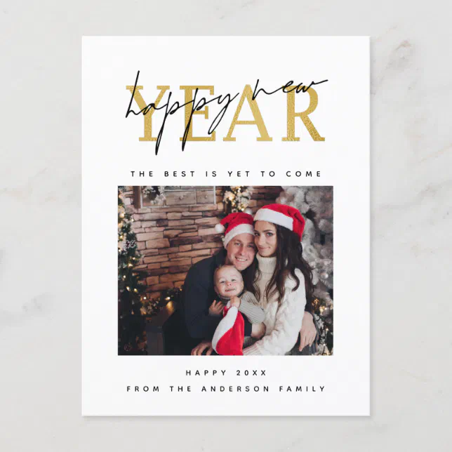 Happy New Year Photo Postcard | Zazzle