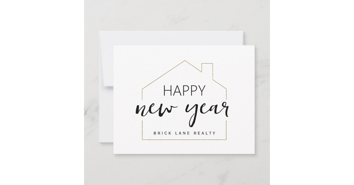 Happy New Year Real Estate Card | Zazzle Happy New Year Real Estate Card | Zazzle