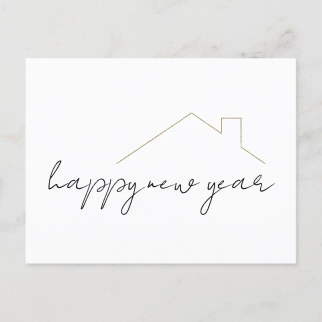 Happy New Year Real Estate Postcard | Zazzle Happy New Year Real Estate Postcard | Zazzle