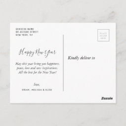 HAPPY NEW YEAR | rustic photo greeting card | Zazzle