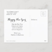 HAPPY NEW YEAR Script Modern Custom Photo Holiday Postcard | Zazzle
