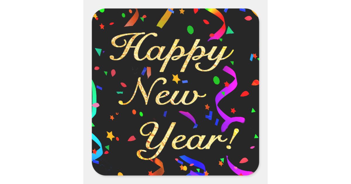 "Happy New Year!" stickers | Zazzle