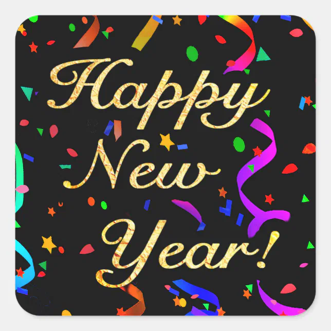 "Happy New Year!" stickers | Zazzle