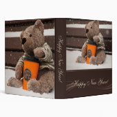 Happy New Year. Teddy Bear. 3 Ring Binder | Zazzle