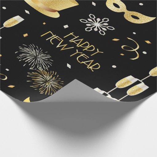 Happy New Year Wrapping Paper | Zazzle