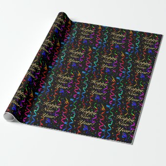 "HAPPY NEW YEAR!" WRAPPING PAPER | Zazzle