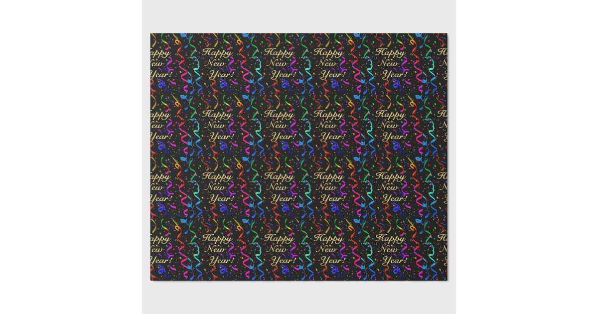 "HAPPY NEW YEAR!" WRAPPING PAPER | Zazzle