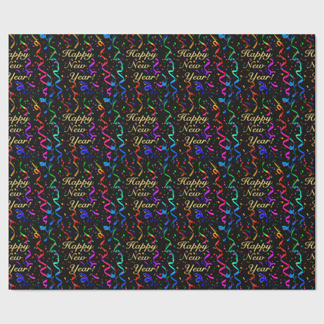"HAPPY NEW YEAR!" WRAPPING PAPER | Zazzle
