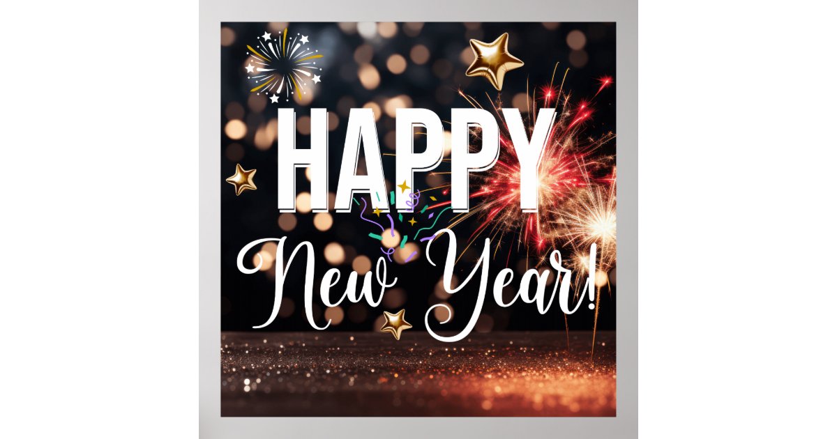 Happy New Year's Poster | Zazzle