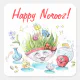 Happy Norooz Haft Sin funny table Square Sticker | Zazzle