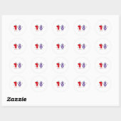 Happy Number 18 Classic Round Sticker | Zazzle