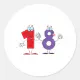 Happy Number 18 Classic Round Sticker | Zazzle