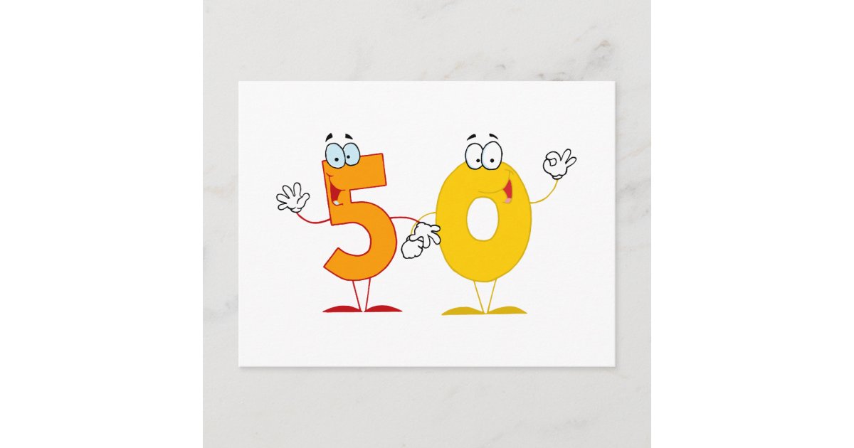 Happy Number 50 Postcard | Zazzle.com
