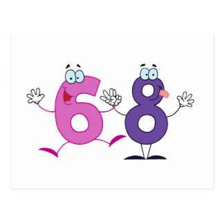 Number 68 Postcards | Zazzle