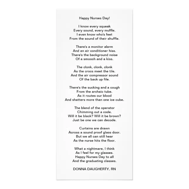 Happy Nurses Day! Rack Card | Zazzle