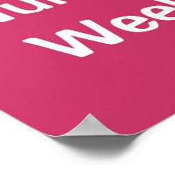 Happy Nurse's Week! Banner Poster Pink Rose Thanks | Zazzle